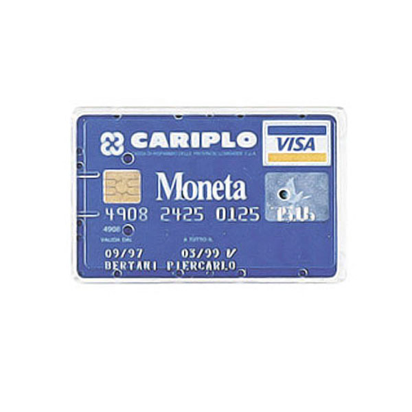 Porta Cards rigido - PVC - 8,5 x 5,4 cm - semitrasparente - Favorit ...